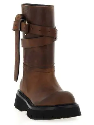 Moschino Brick' Boots - Brown