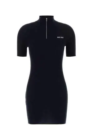 Miu Miu Midnight Cotton Dress - Blue