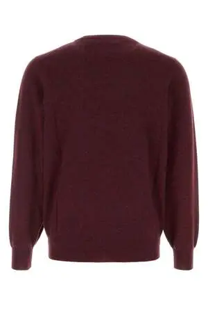Brunello Cucinelli Melange Burgundy Cashmere Sweater