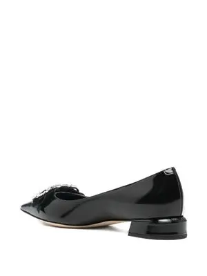 JIMMY CHOO Auria Leather Ballet Flats