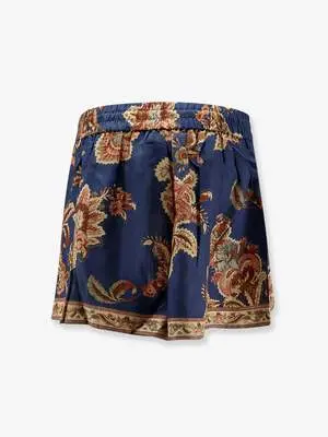 Zimmermann Aster Relaxed Silk Bermuda Shorts