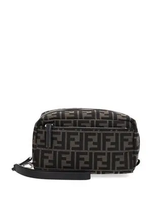 Fendi Ff Zucca Jacquard Compact Beauty Case - Black