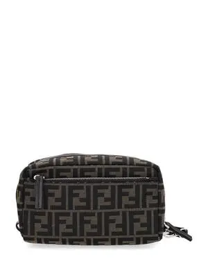 Fendi Ff Zucca Jacquard Compact Beauty Case - Black