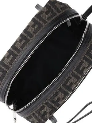 Fendi Ff Zucca Jacquard Compact Beauty Case - Black