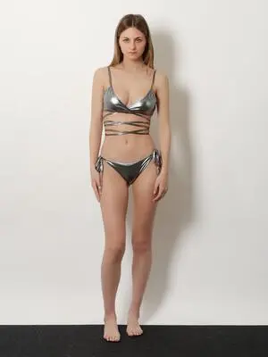 Attico Metallic Lycra Bikini - Multicolor