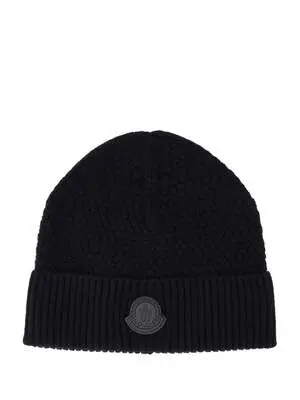 Moncler Beanie With Logo - Black