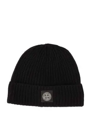 Stone Island Geelong Rws Wool Beanie - Black