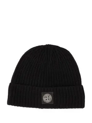 Stone Island Geelong Rws Wool Beanie - Black