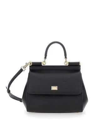 Dolce & Gabbana Sicily Leather Handbag - Black