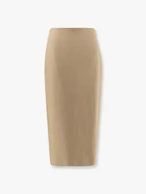 Max Mara Mxsveranda Linen Midi Skirt - Multicolor