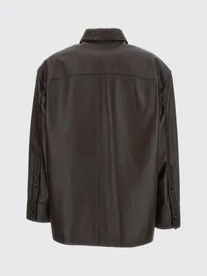 Bottega Veneta Relaxed-fit Smooth Lambskin Leather Shirt - Brown