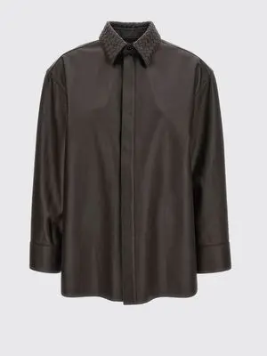 Bottega Veneta Relaxed-fit Smooth Lambskin Leather Shirt