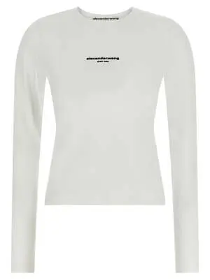 Alexander Wang Ls Tee W/logo Print' T-shirt - White