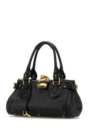 Chloé Leather Paddington Shoulder Bag - Black