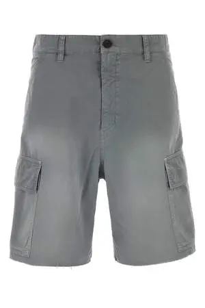 Miu Miu Cotton Twill Bermuda Shorts - Gray