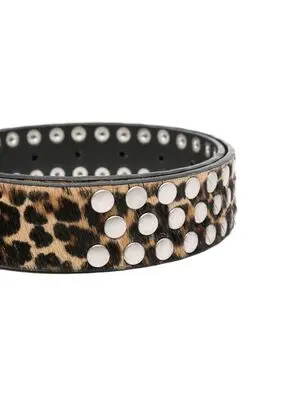 GOLDEN GOOSE Leo Studded Leather Belt