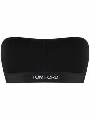 TOM FORD Embroidered Bra - Black