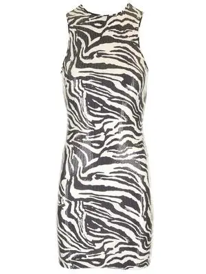 ROTATE BY BIRGER CHRISTENSEN Sequined Zebra Dress - Multicolor