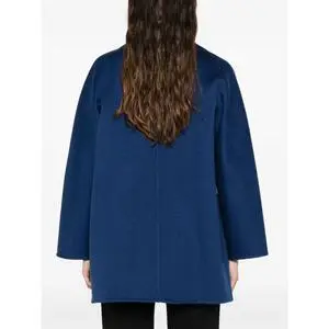Max Mara Oversized Cashmere Coat - Blue