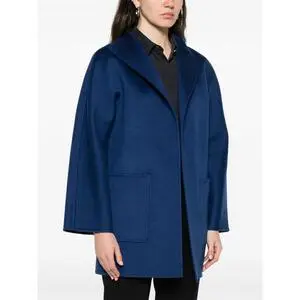 Max Mara Oversized Cashmere Coat - Blue