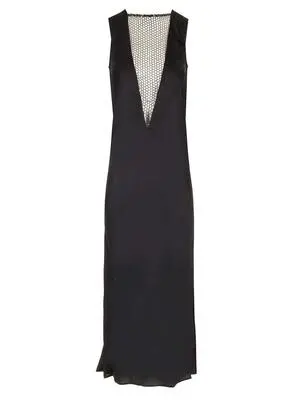 ROTATE BY BIRGER CHRISTENSEN Satin Long Dress - Black