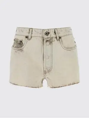 Miu Miu Cotton Denim Shorts - White