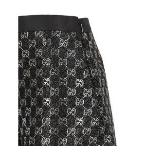 Gucci Lamé Effect Tweed Tailored Shorts - Black
