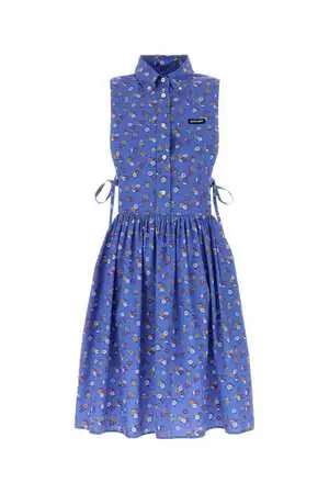 Miu Miu Printed Poplin Shirt Dress