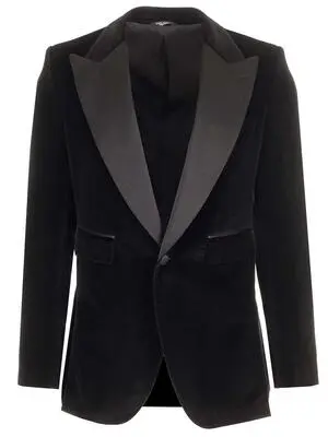 Dolce & Gabbana Velvet Tuxedo Jacket - Black