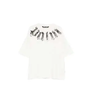 Palm Angels Neutrals Polo Shirts T-shirts - Cream