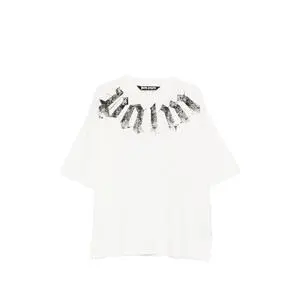 Palm Angels White T-shirts & Vests T-shirts - Cream
