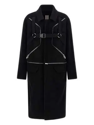 Rick Owens Blixa Jumbo Mac Zip-up Coat - Black