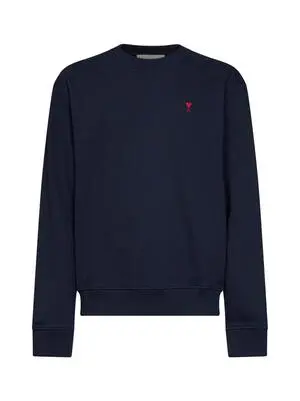 AMI Paris Midnight Blue Cotton De Cœur Sweatshirt - Multicolor