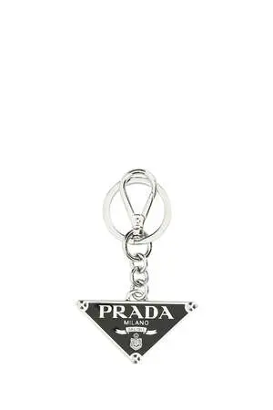 Prada Metal Key Ring - Black