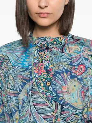 Etro Long Dress With Ruffles And Paisley Pattern