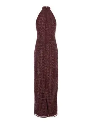 ROTATE BY BIRGER CHRISTENSEN Halterneck Sequin Dress - Multicolor