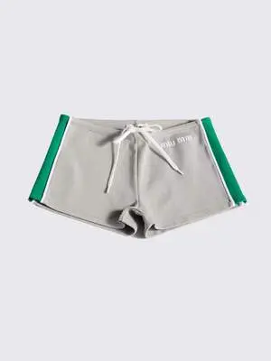 Miu Miu Recycled Polyester Jogging Shorts - Gray