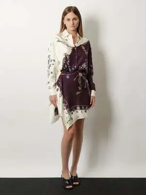 Versace Printed Silk Twill Miniskirt