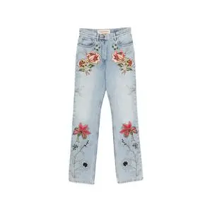 Valentino Garavani Embroidered Jeans For Women