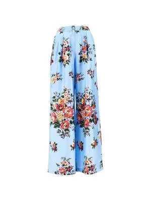 Dolce & Gabbana Floral Silk Trousers