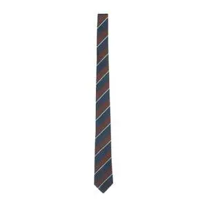 Paul Smith Striped Silk Tie - Blue