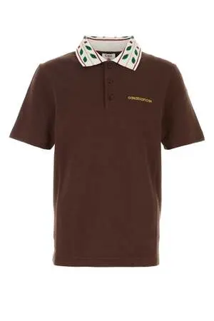 Casablanca Piquet Polo Shirt - Brown
