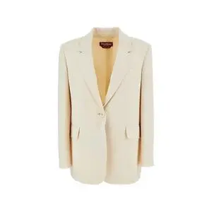 Max Mara Neutrals Jackets Fitted Jackets - Cream