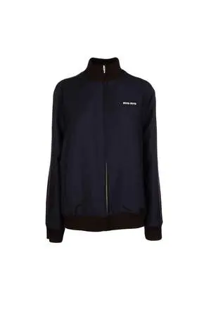 Miu Miu Logo Bomber Jacket - Multicolor