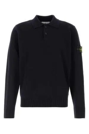 Stone Island Midnight Wool Polo Shirt - Blue