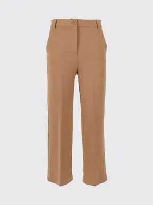 Max Mara Classic Cotton Blend Trousers - Brown