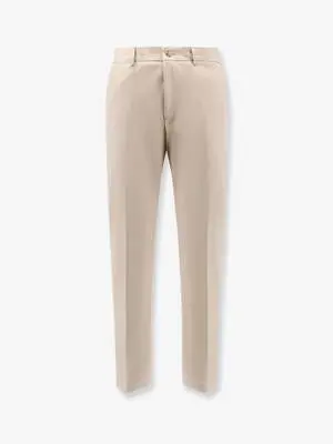 BOSS Cotton And Silk Trousers - Multicolor