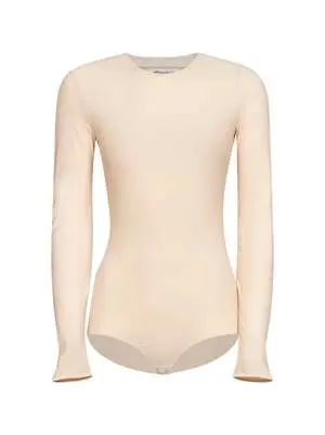 MAISON MARGIELA Almond Technical Jersey Bodysuit - Multicolor
