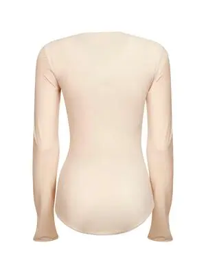 MAISON MARGIELA Almond Technical Jersey Bodysuit - Multicolor