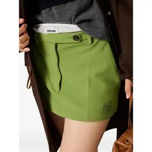 Miu Miu Straight Miniskirt - Green